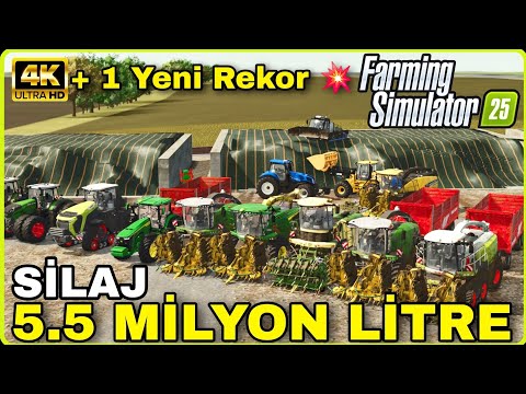 TÜM EKİPLE 710 DÖNÜM TARLADAN TOPLAMDA 5.5 MİLYON LİTRE MISIR SİLAJI YAPTIK ● Farming Simulator 25