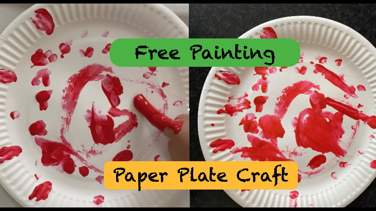Free Painting || Paper plate craft || Messy fun - YouTube
