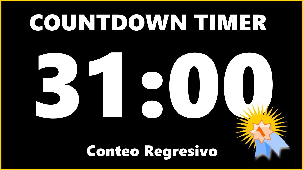 31 minute countdown timer - YouTube