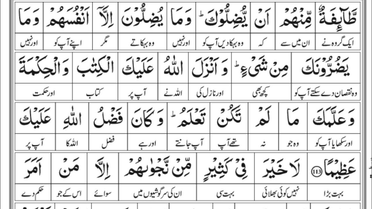 Tajweed lesson 62|| Surah An nisa ayah 105-122 || Qaria asma huda - YouTube