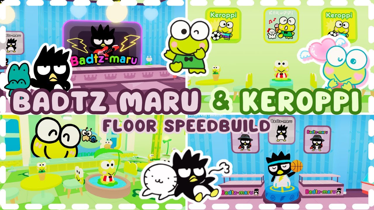 BADTZ MARU & KEROPPI FLOOR - SPEEDBUILD - Hello kitty cafe - Roblox ...
