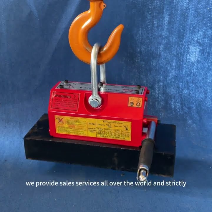 Powerful permanent magnet hoist - YouTube
