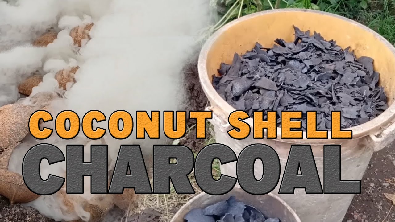 #charcoal Coconut shell charcoal making | Paano gumawa ng uling mula sa ...