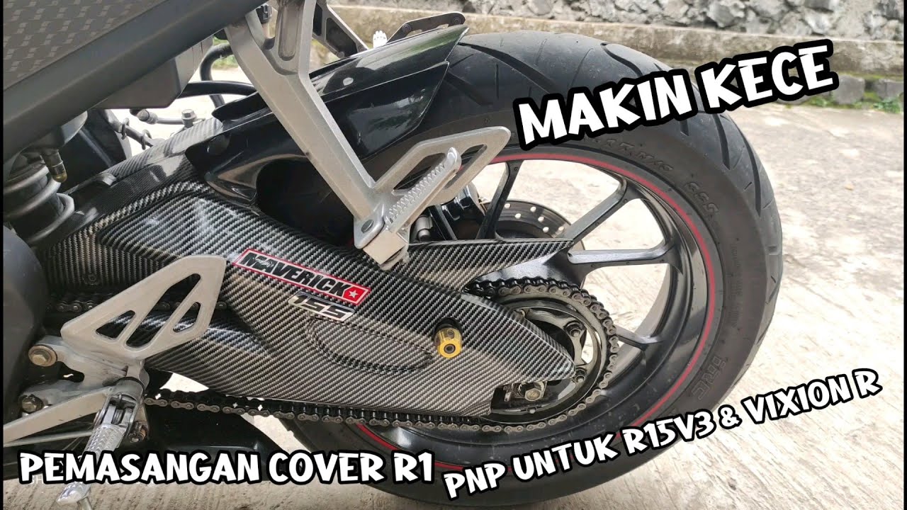 Pemasangan cover arm R1 for R15v3 stiker karbon auto ganteng - YouTube