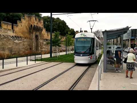 Alstom Citadis Compact en tramway d'Avignon - YouTube