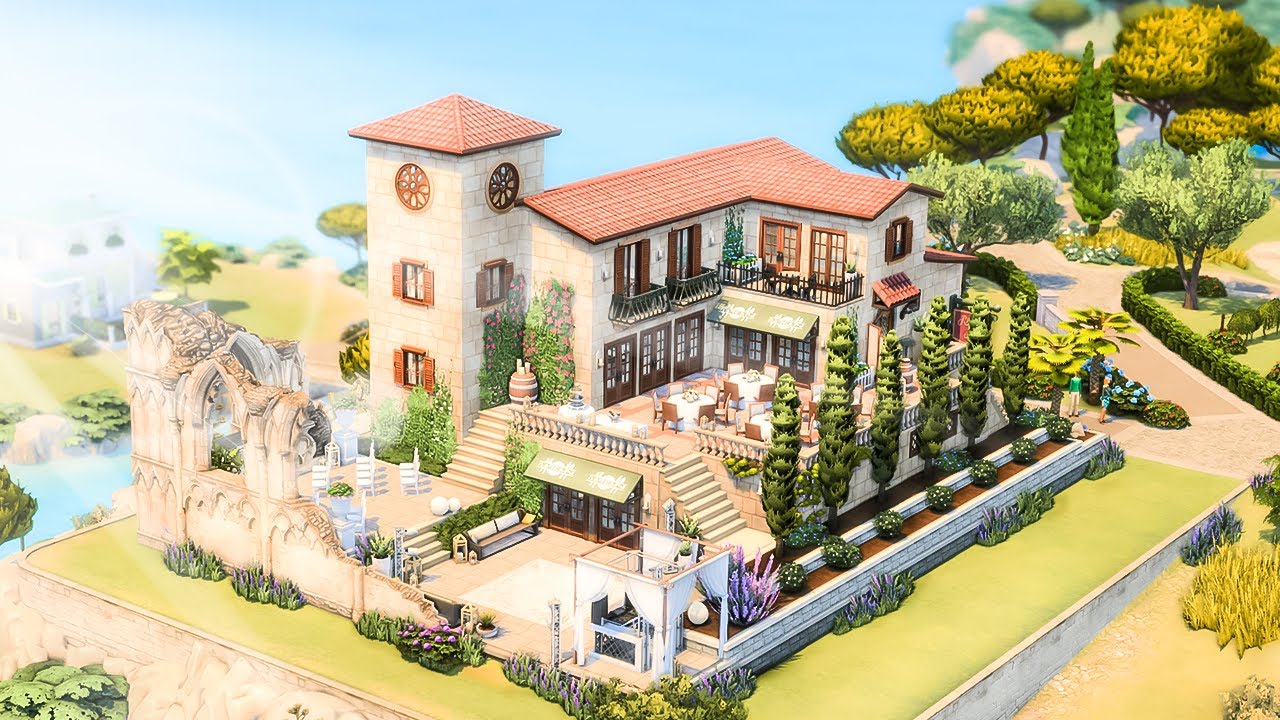 Italian Vineyard Restaurant / Wedding Venue | Sims 4 Speed Build | NoCC ...