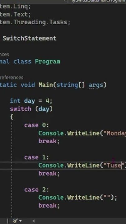 Switch Statement In c# Example Program | The switch statement evaluates ...