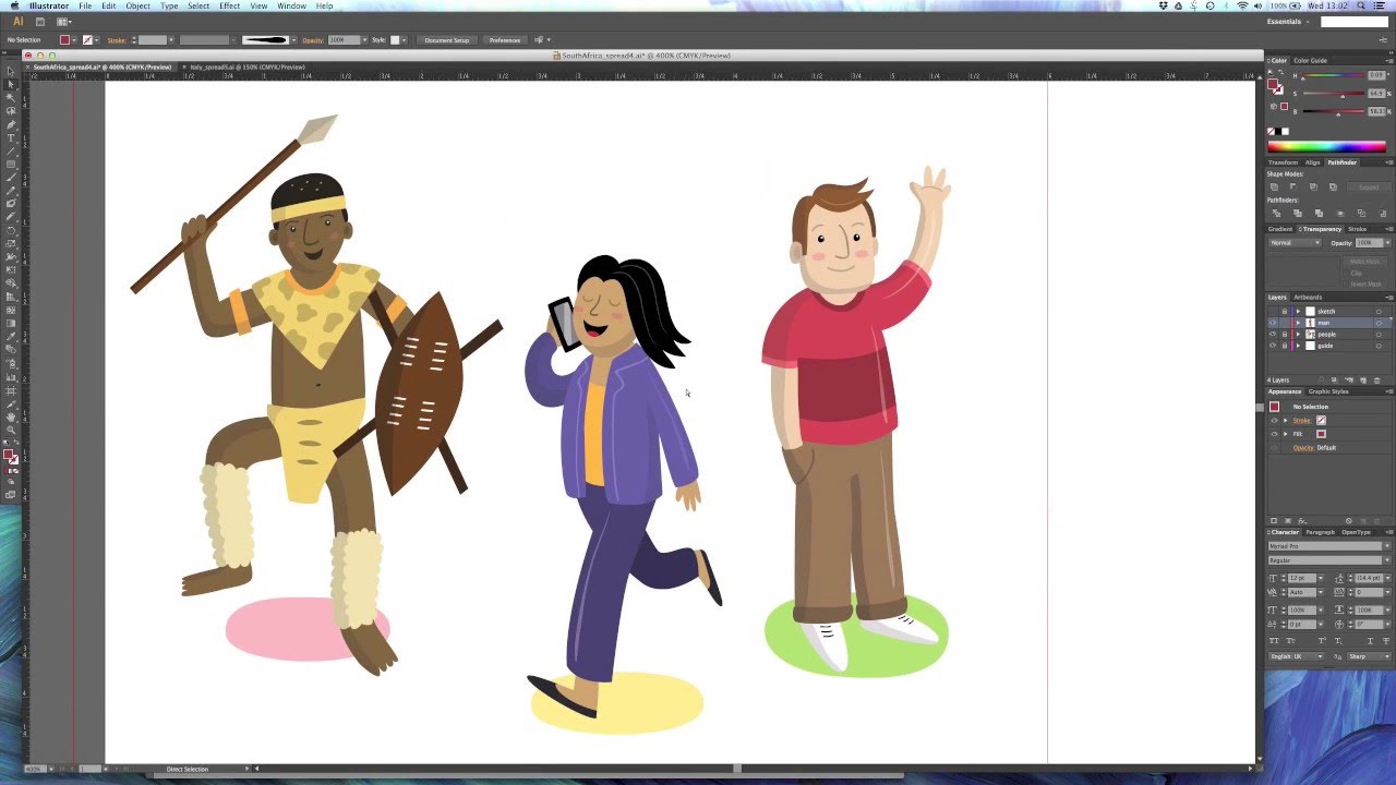 Creating a Character in Adobe Illustrator - Speed Drawing With ...