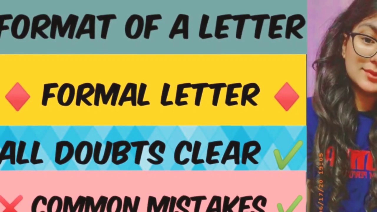 FORMAT OF A FORMAL LETTER || BOARD EXAM || LETTER WRITING ||CBSE - YouTube