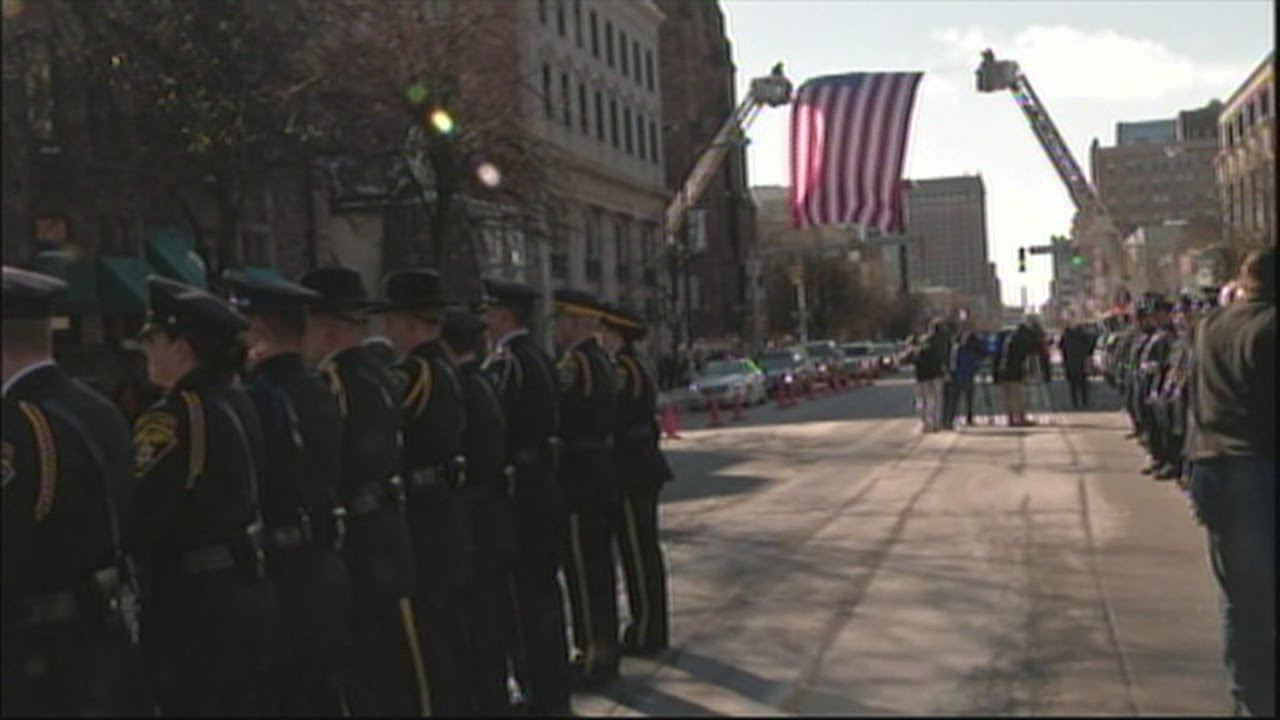 Police say goodbye to friend, colleague - YouTube