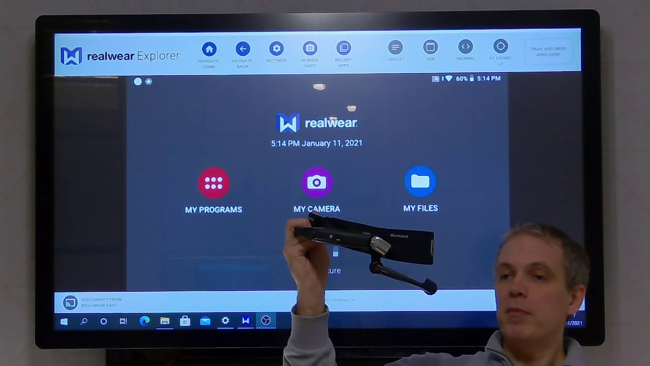 Realwear HMT-1 in a Microsoft Teams meeting - YouTube
