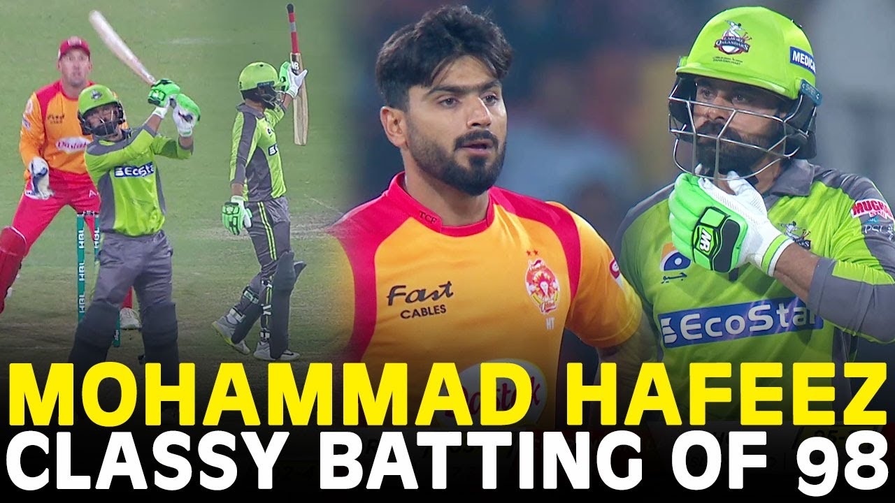 Mohammad Hafeez Classy Batting of 98 Runs vs Islamabad United | HBL PSL ...