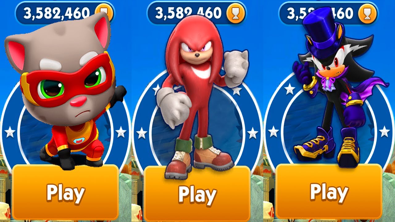 Vampire Shadow in Sonic Dash vs Sonic Forces vs Talking Tom Hero Dash ...