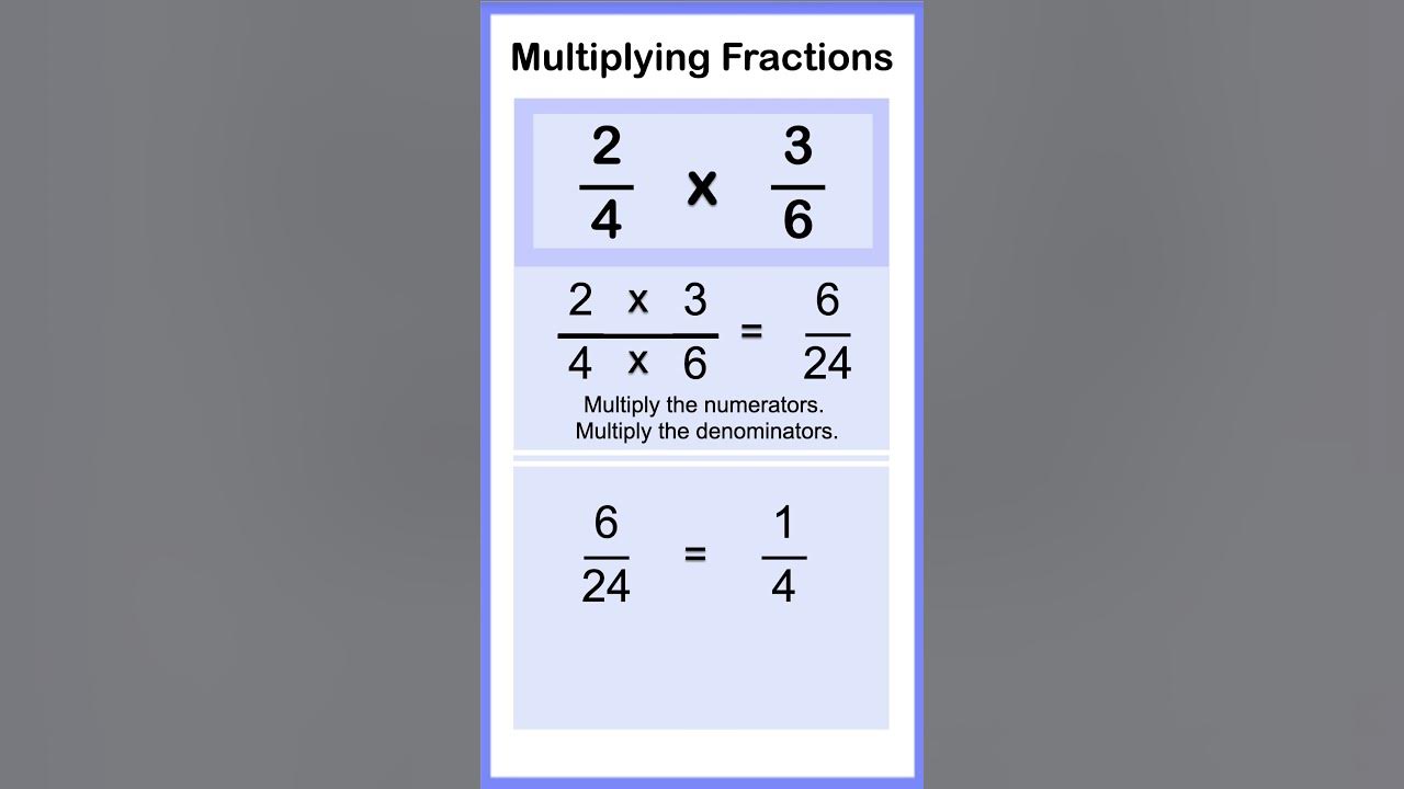 Multiplying Fractions | #shorts #viral #multiplication #multipy #fractiontricks - YouTube
