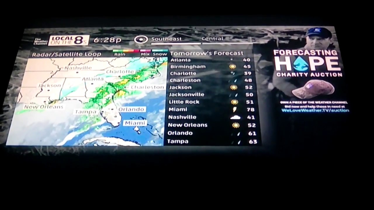 TWC Satellite Local Forecast December 8,2017 8:27PM ET - YouTube