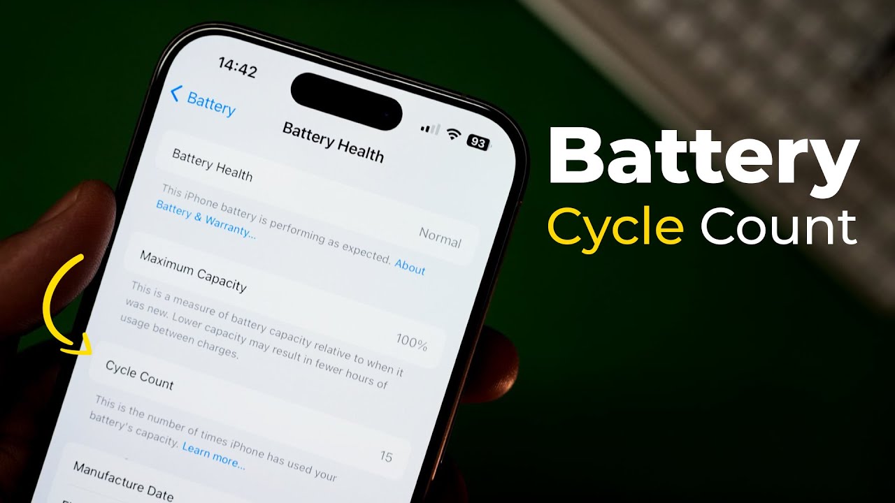 How to Check Battery Cycle Count on iPhone 15 Series - YouTube