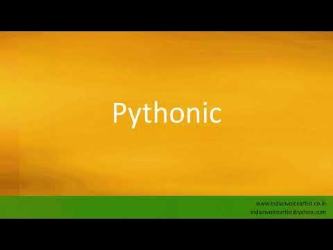 How to pronounce "Pythonic". - YouTube
