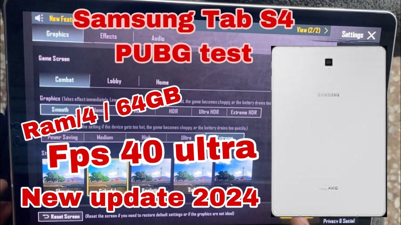 Samsung Tab S4 PUBG test😱🔥 new update 2024 gaming zone 357k - YouTube