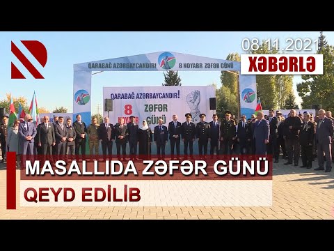 Masallıda Zəfər Günü qeyd edilib - Yenidən qurulan Qəhrəmanlar parkı ziyarət olunub