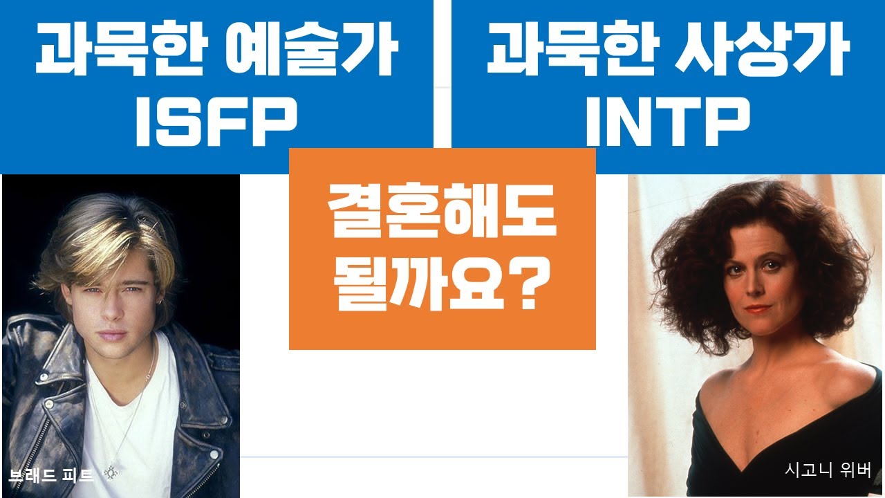 ISFP-INTP관계, 갈등, 연애, 결혼, 커플 (10) - YouTube