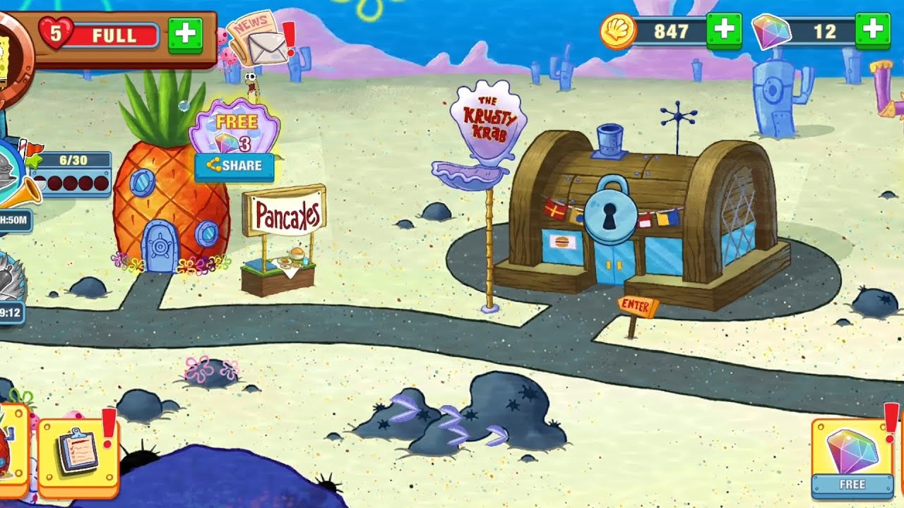 SpongeBob Krusty Cooking Up Level - YouTube
