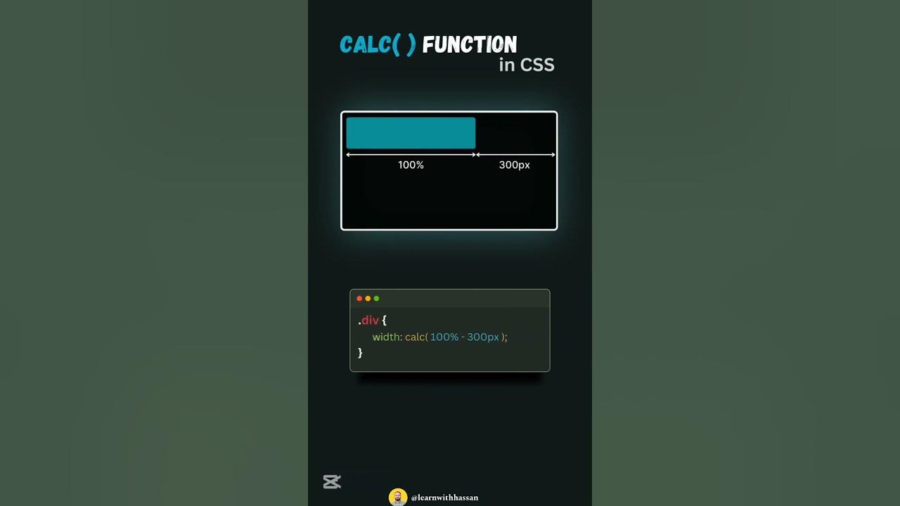 CSS Calc() Function#html #css #htmllist #htmltutorial #htmlcss #onlinework #frontend #html # ...