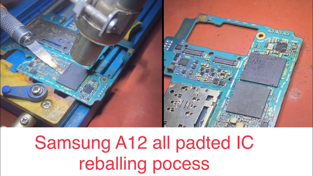 #Samsung a12 pasted cpu emmc reballing - YouTube