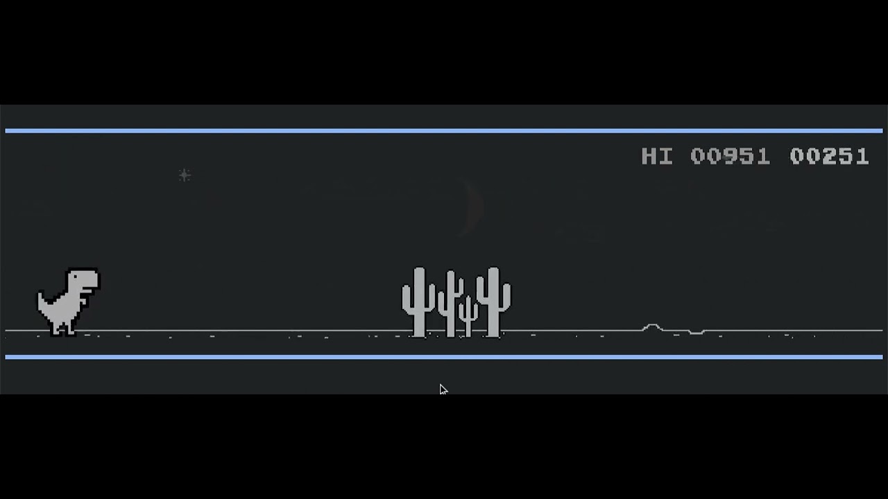 Video ends when I beat my high score in chrome dino - YouTube