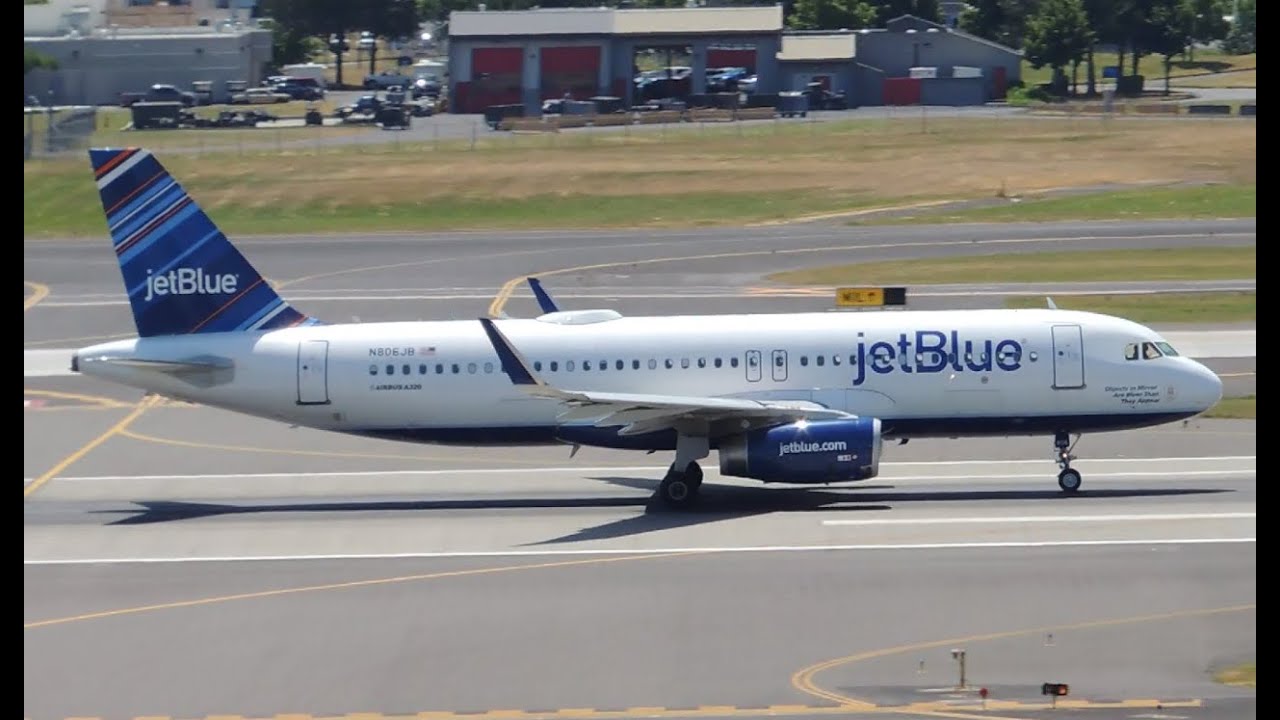 JetBlue Airways Airbus A320-232 Sharklets [N806JB] takeoff from PDX ...