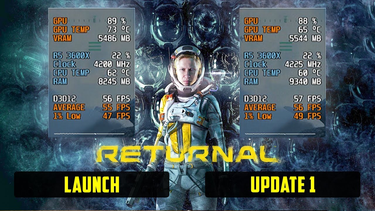 Returnal Update 1 vs Launch Version Performance Comparison - YouTube