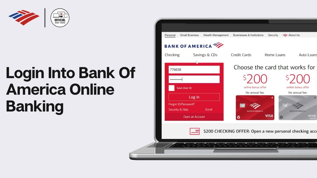 How To Login Into Bank Of America Online Banking 2024 (UPDATED) - YouTube