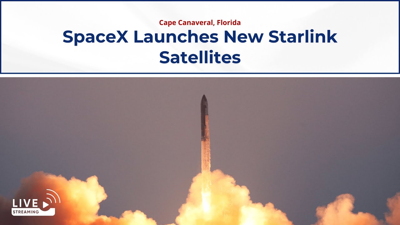 SpaceX Launches New Starlink Satellites | Live Coverage 🇺🇸 USA - YouTube