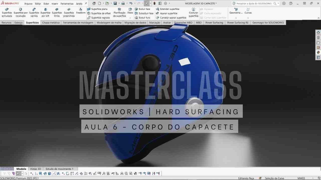 AULA 2 - CORPO DO CAPACETE | TUTORIAL SOLIDWORKS HELMET - YouTube