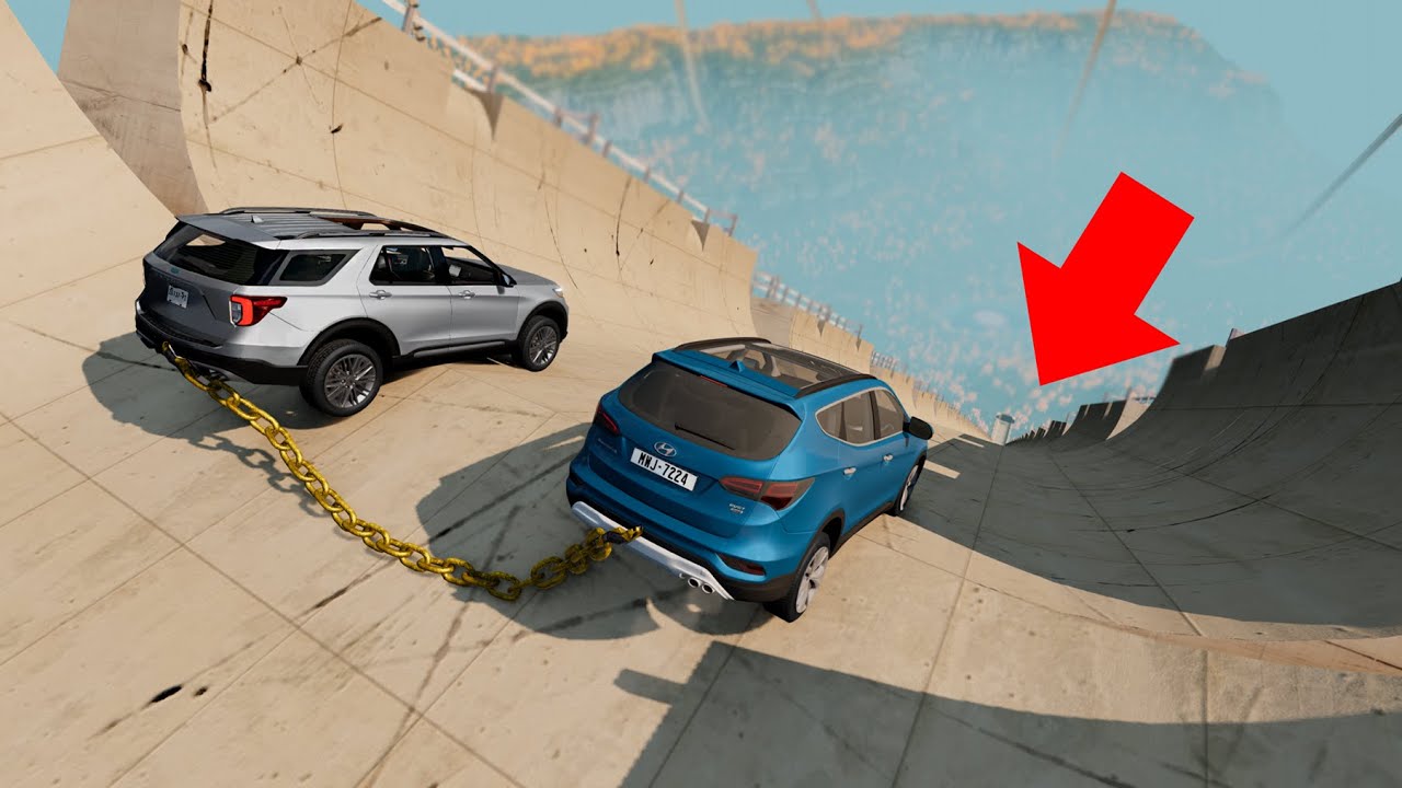 MEGA RAMP CAR JUMP #2 - BeamNG Drive | DIAZ - YouTube