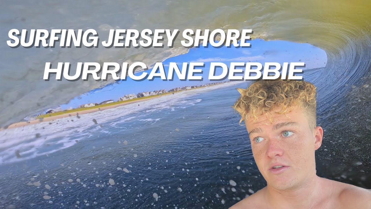 SURFING JERSEY SHORE! RARE SUMMER SWELL! HURRICANE DEBBIE - YouTube
