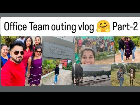 Office Team outing vlog 🤗 Part-2 l 🐴 Race l Swimming time lYummy food 😋 l NithinBindu Vlogs ...