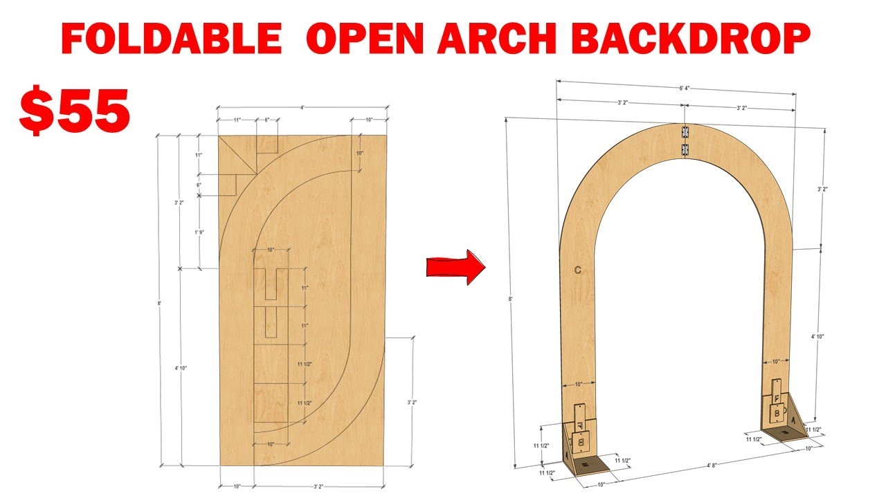 How to Build a Foldable Open Arch Backdrop Panel - YouTube