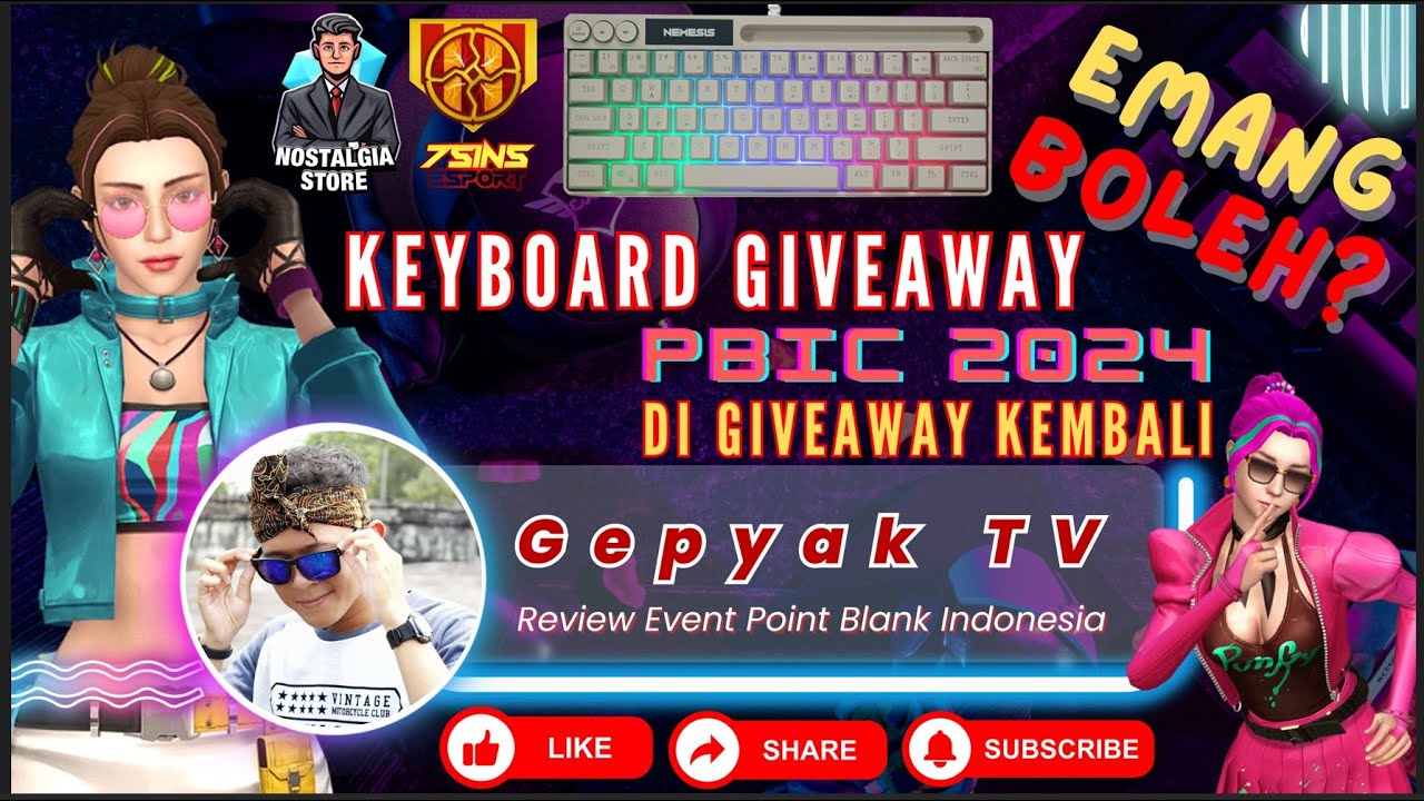 Keyboard Giveaway PBIC 2024 di Giveaway Kembali? Emang Boleh? GepyakTV - Point Blank Indonesia ...