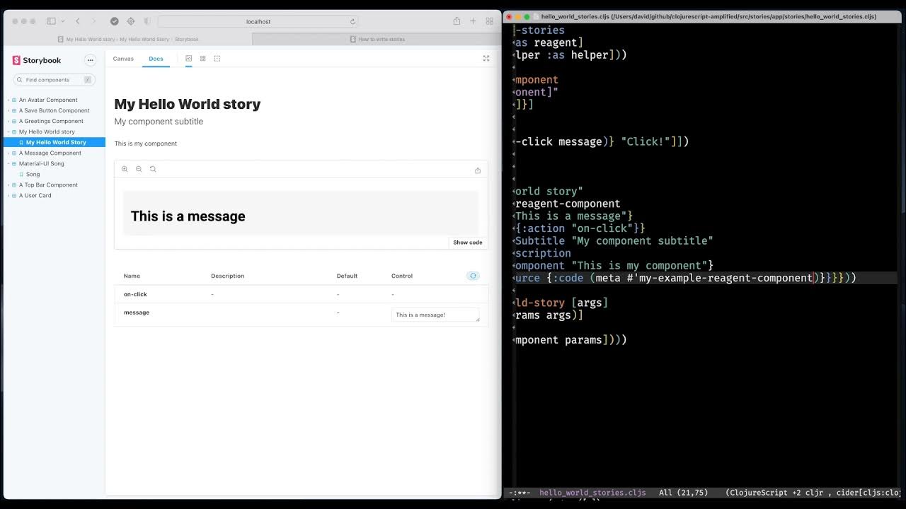 Component Driven ClojureScript with Storybook - David Vujic - reClojure 2021 - YouTube