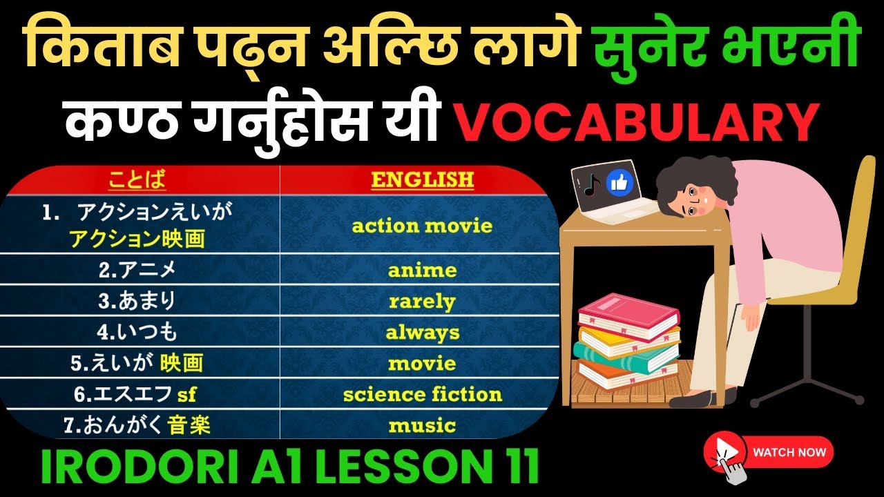 IRODORI VOCABULARY LESSON11|| JAPANESE LANGUAGE IN NEPALI || - YouTube