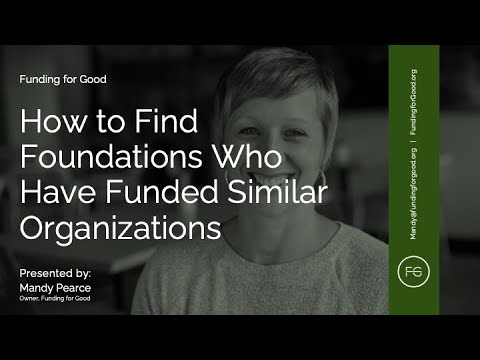 How to Find Foundations Who Have Funded Similar Organizations - YouTube