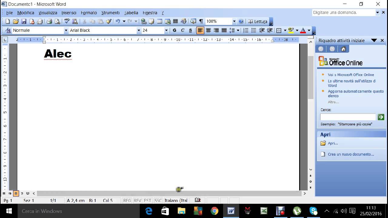 utilizzo di word parte 4 per ipovedenti - YouTube