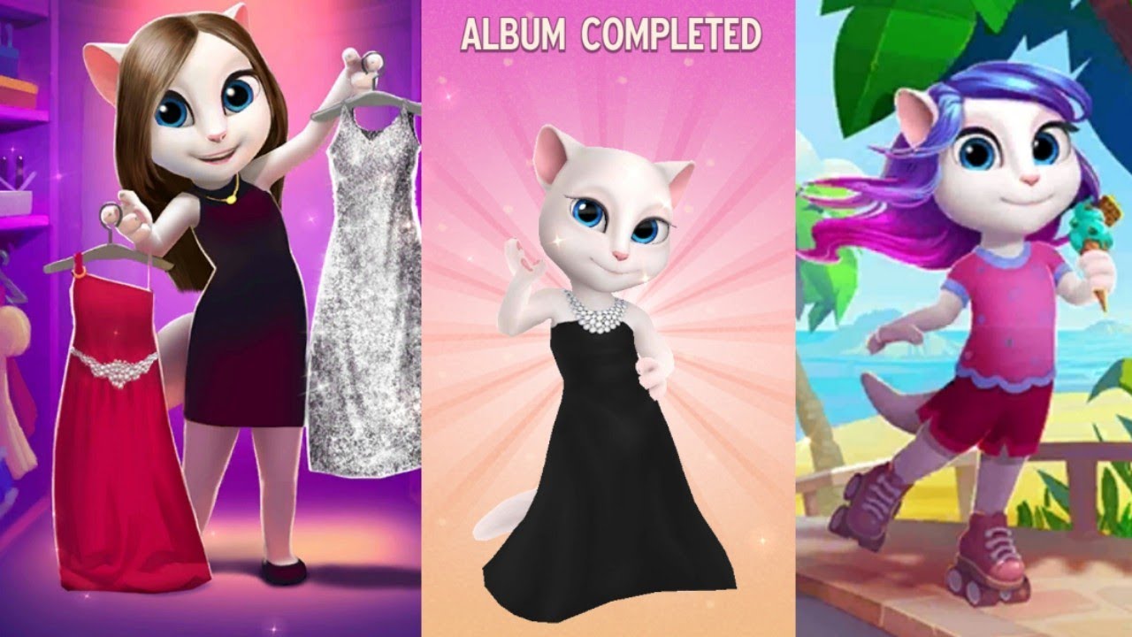 New Summer Update in My Talking Angela | Chic Black Gown👗 Album ...