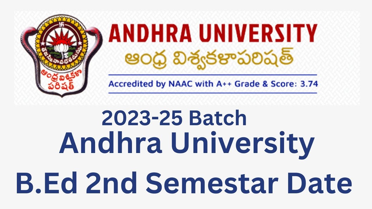 Andhra University B.Ed 2nd Semester Exam - YouTube