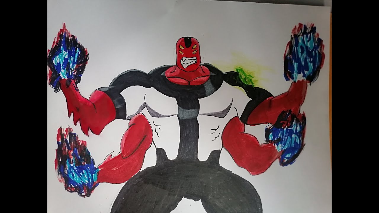 COMO DIBUJAR a 4 BRAZOS art DE # BEN 10# s - YouTube