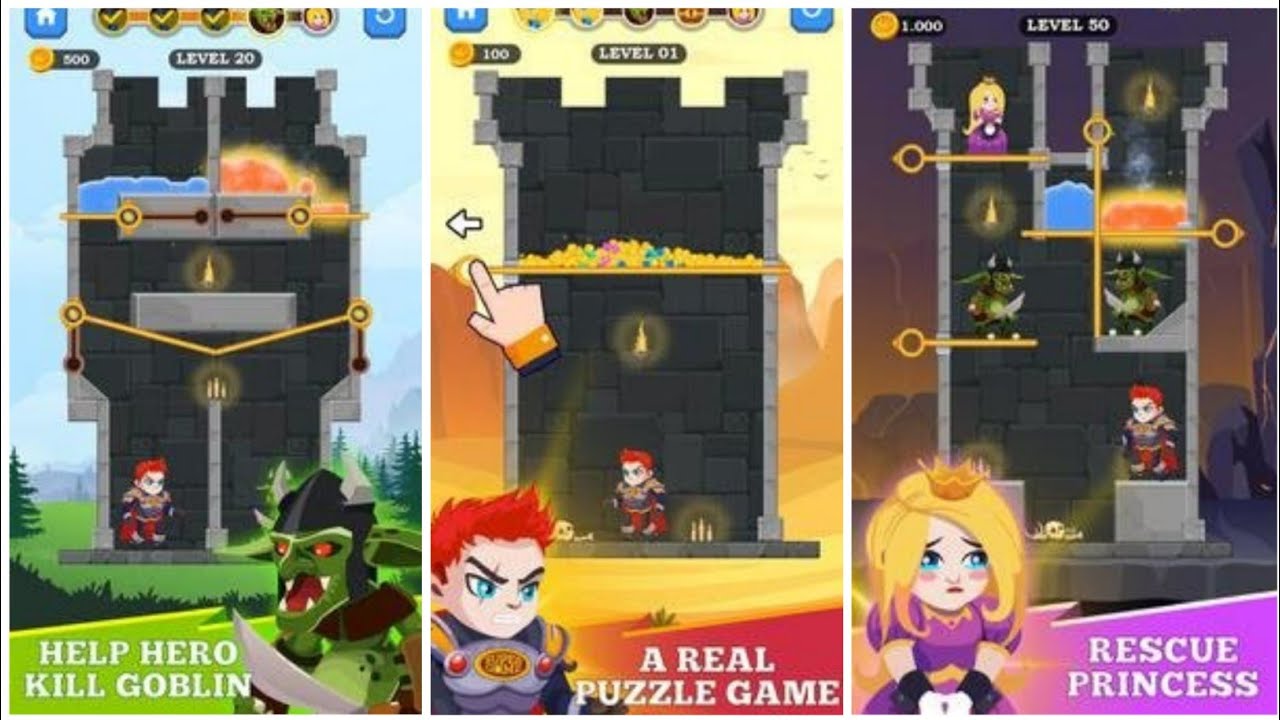 Hero Rescue (Android Offline Game) Level 121 to 160 Game Play #4 - YouTube