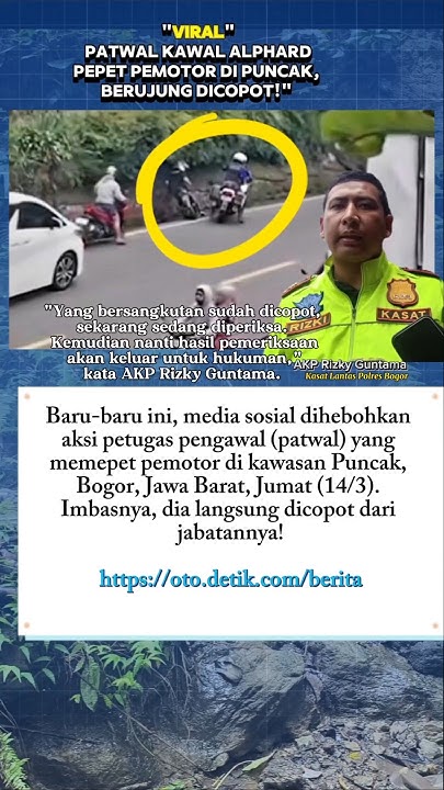 Viral Patwal kawal mobil alphard pepet Pengendara Motor di puncak #viralvideo #shorts # ...