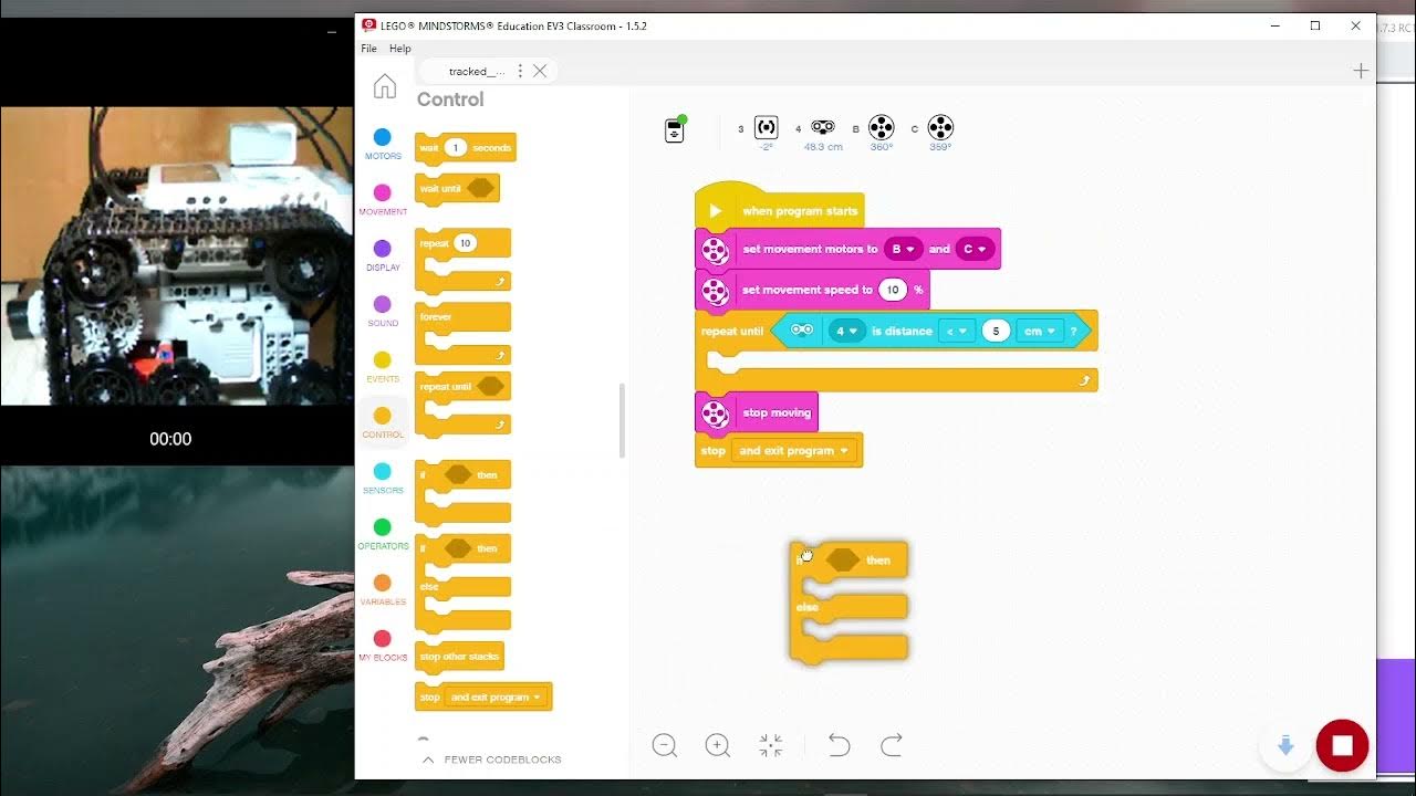 EV3 Classroom App Programming Lesson, using EV3 Tracked Vehicle - YouTube