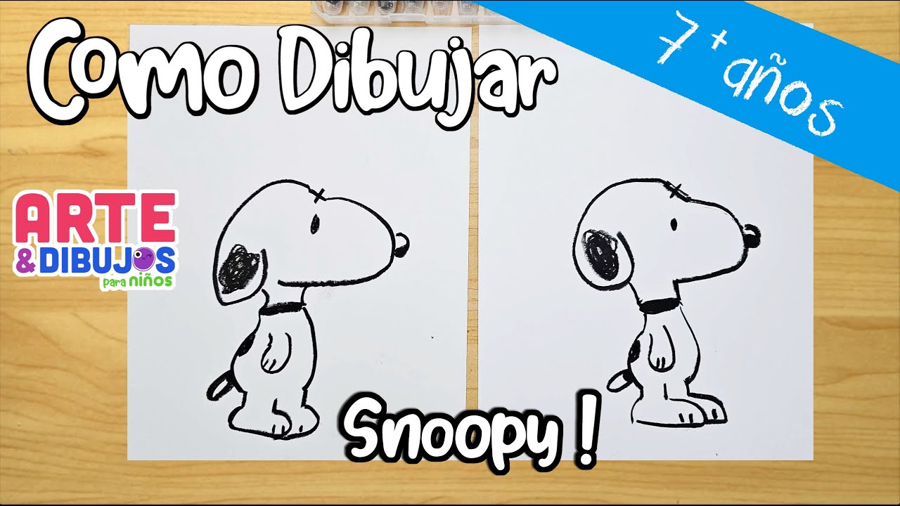 Como dibujar a SNOOPY | Arte y Dibujos para Niños - YouTube