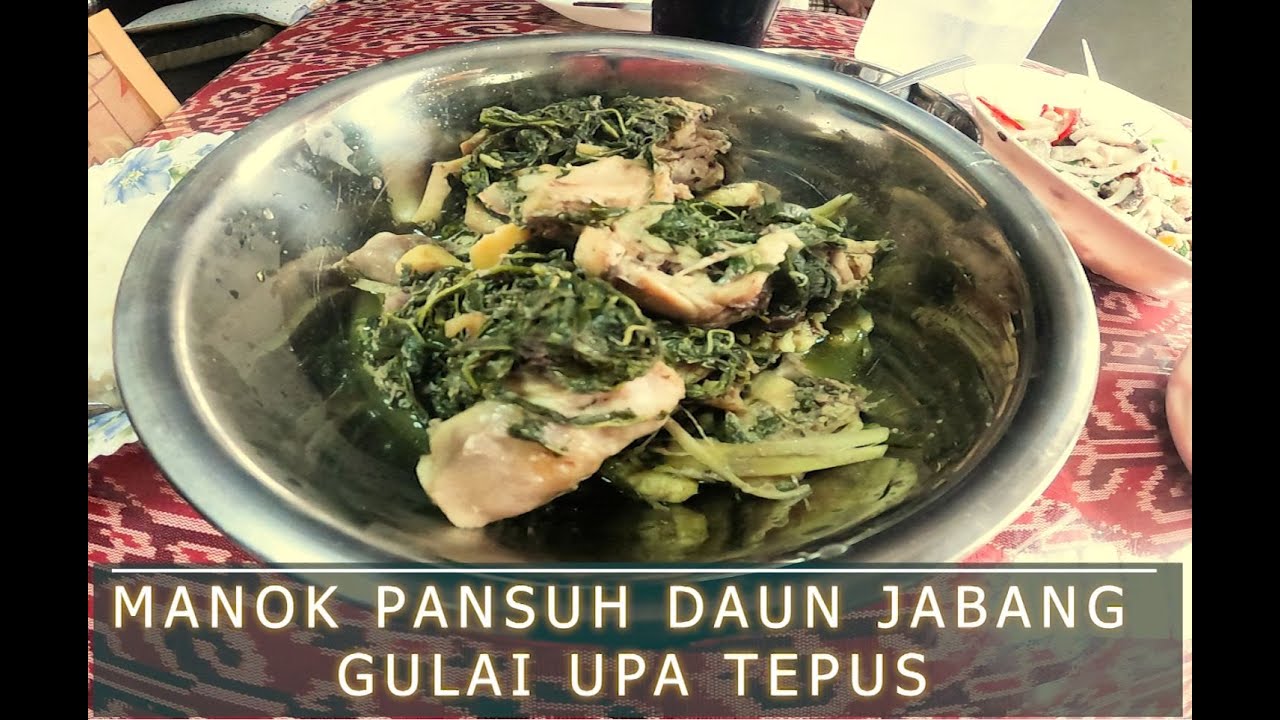 I Cooking Chicken and Cassava Leaves in Bamboo I Manuk Pansuh Daun ...